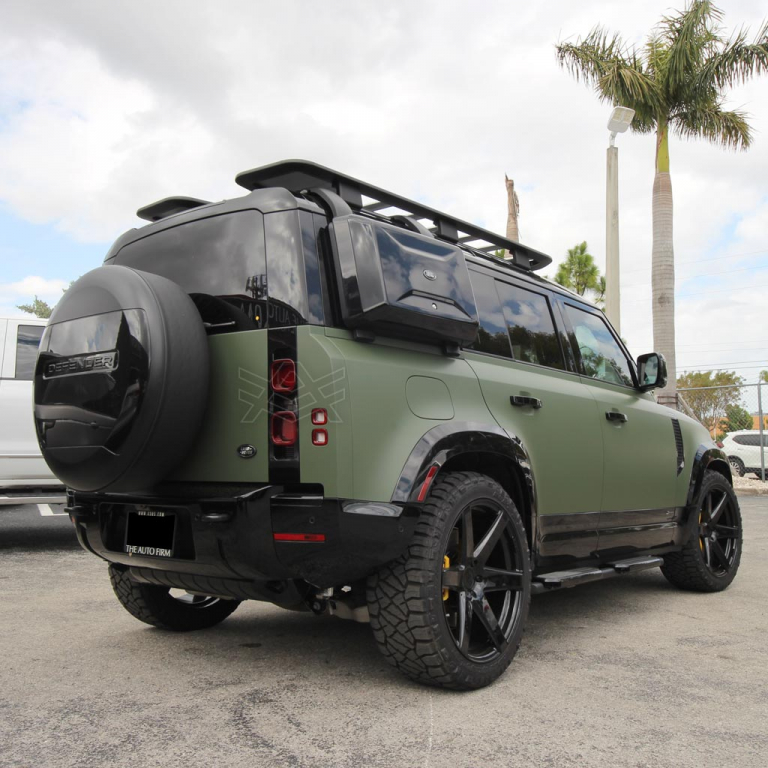 land-rover-defender-matte-3m-military-green-avorza-av1-t-alex-vega-auto ...
